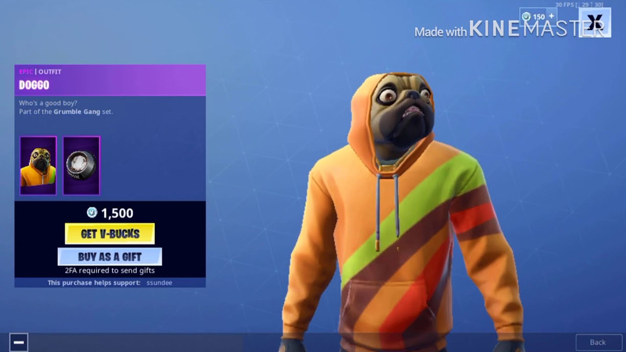 NEW FORTNITE PUG SKIN!!!!(ITEM SHOP UPDATE) - YouTube