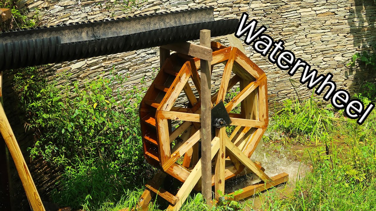 Hydro Electric Waterwheel First Voltage Reading - YouTube