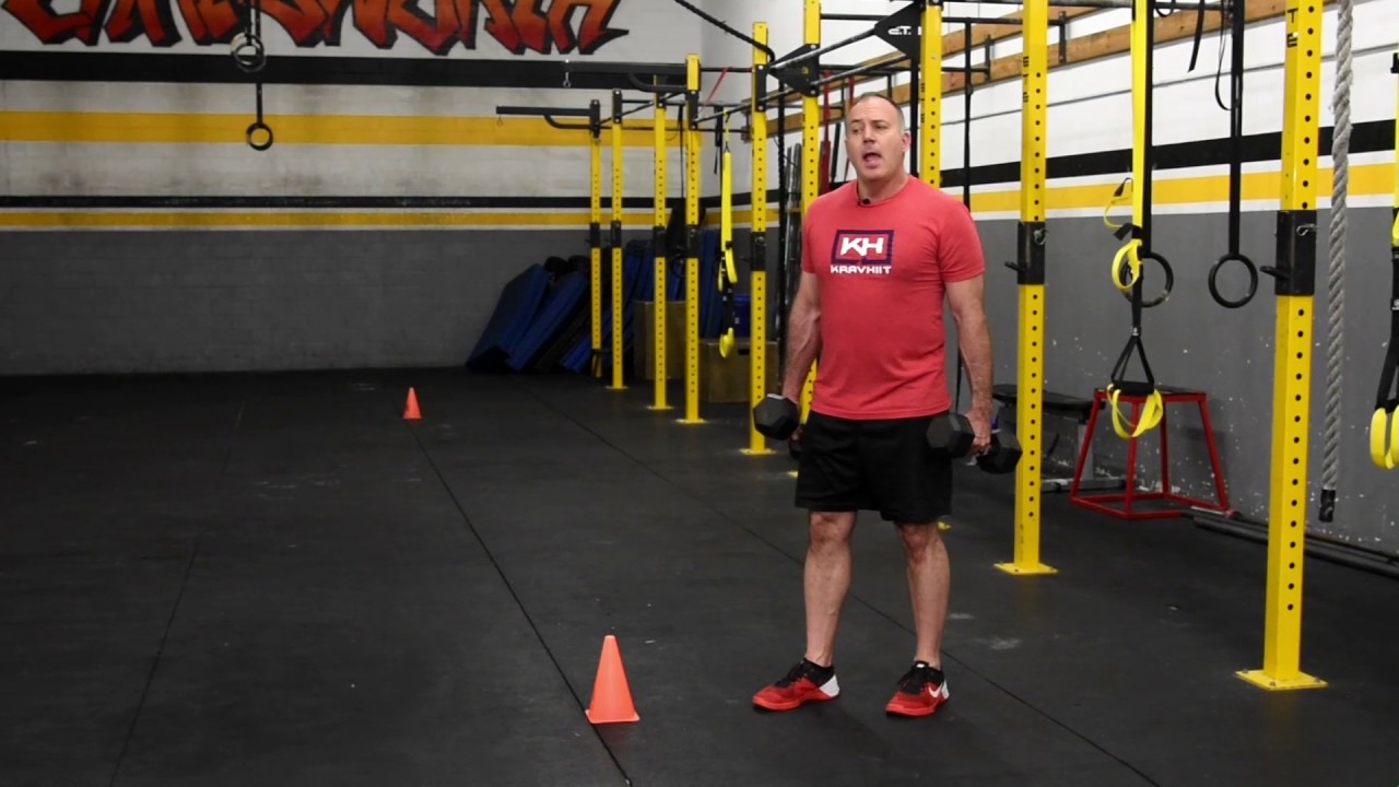 How-To: Shuttle Run with Dumbbells – KravHIIT.fit - YouTube