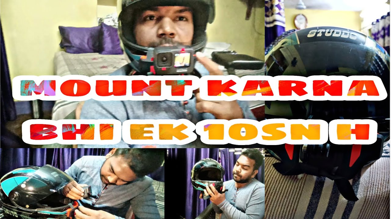 How to mount go pro in helmet | is it easy to vlog with action 📸 | # ...