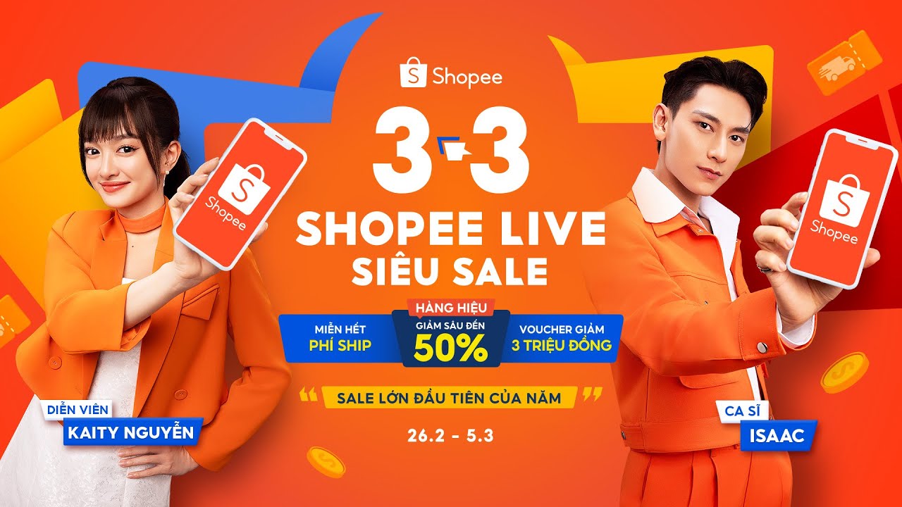🎉 3.3 SHOPEE LIVE SIÊU SALE - SALE LỚN ĐẦU TIÊN CỦA NĂM (26.2 - 3.3) 🎉 ...