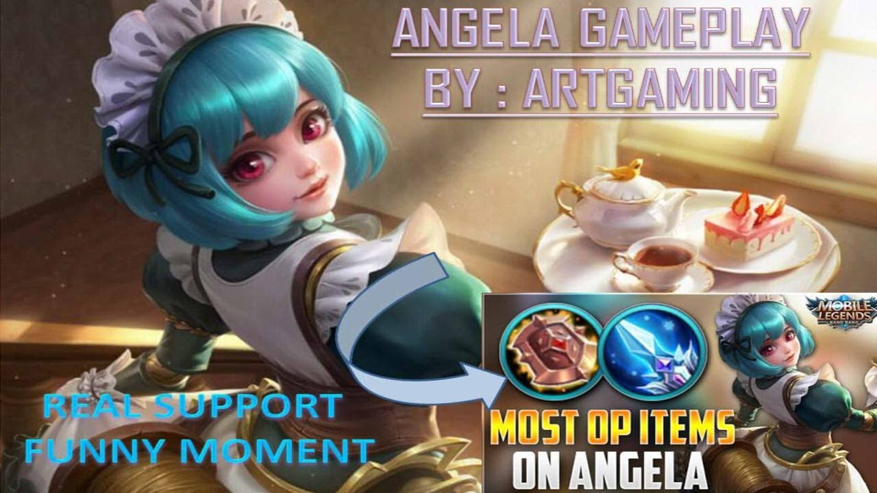ANGELA GAMEPLAY - SUPPORT + MAGE (MOBILE LEGEND) - YouTube