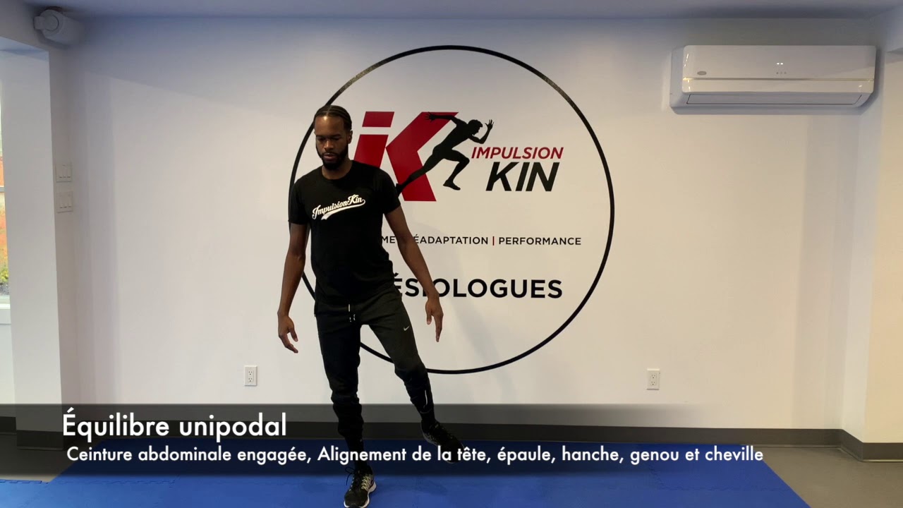 Équilibre unipodal - YouTube