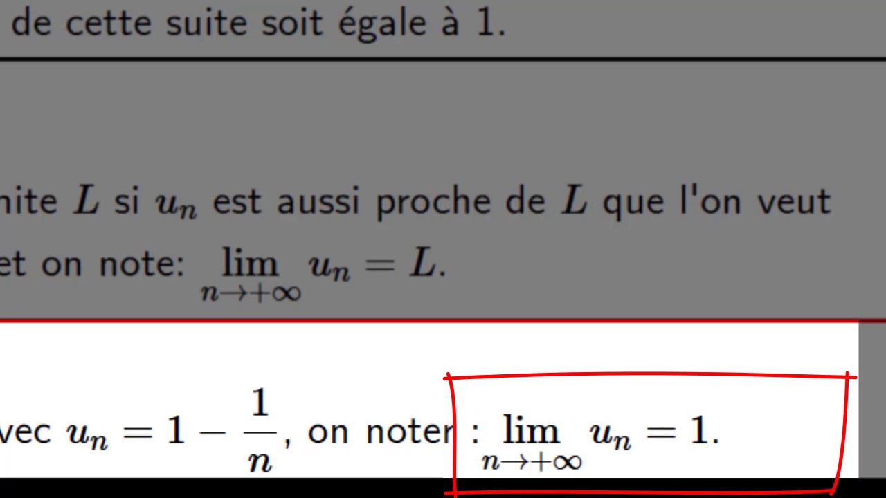 limites de suites limites finies - YouTube