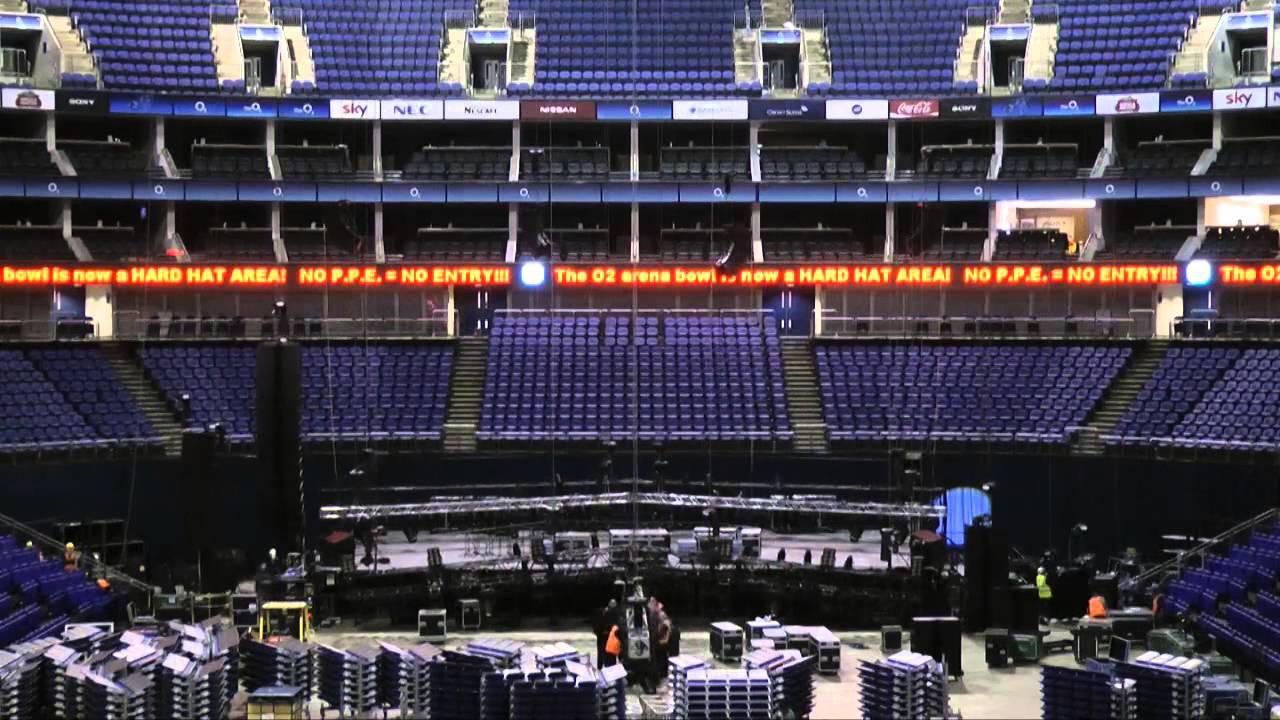 Building The 02 Arena for Young Voices Concerts 2013 - YouTube