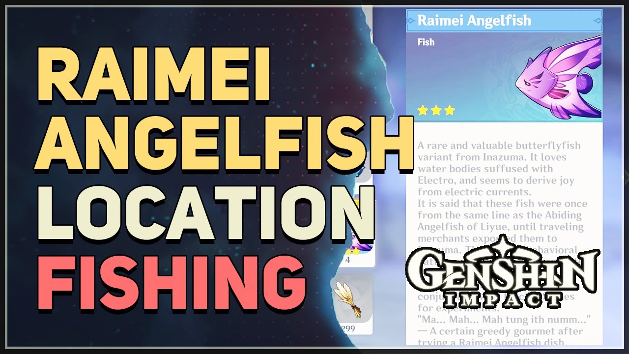 Raimei Angelfish Location Genshin Impact - YouTube