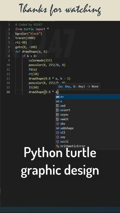 Python turtle graphic design #beginners #beginner #python #turtle #pythonprogramming #short # ...