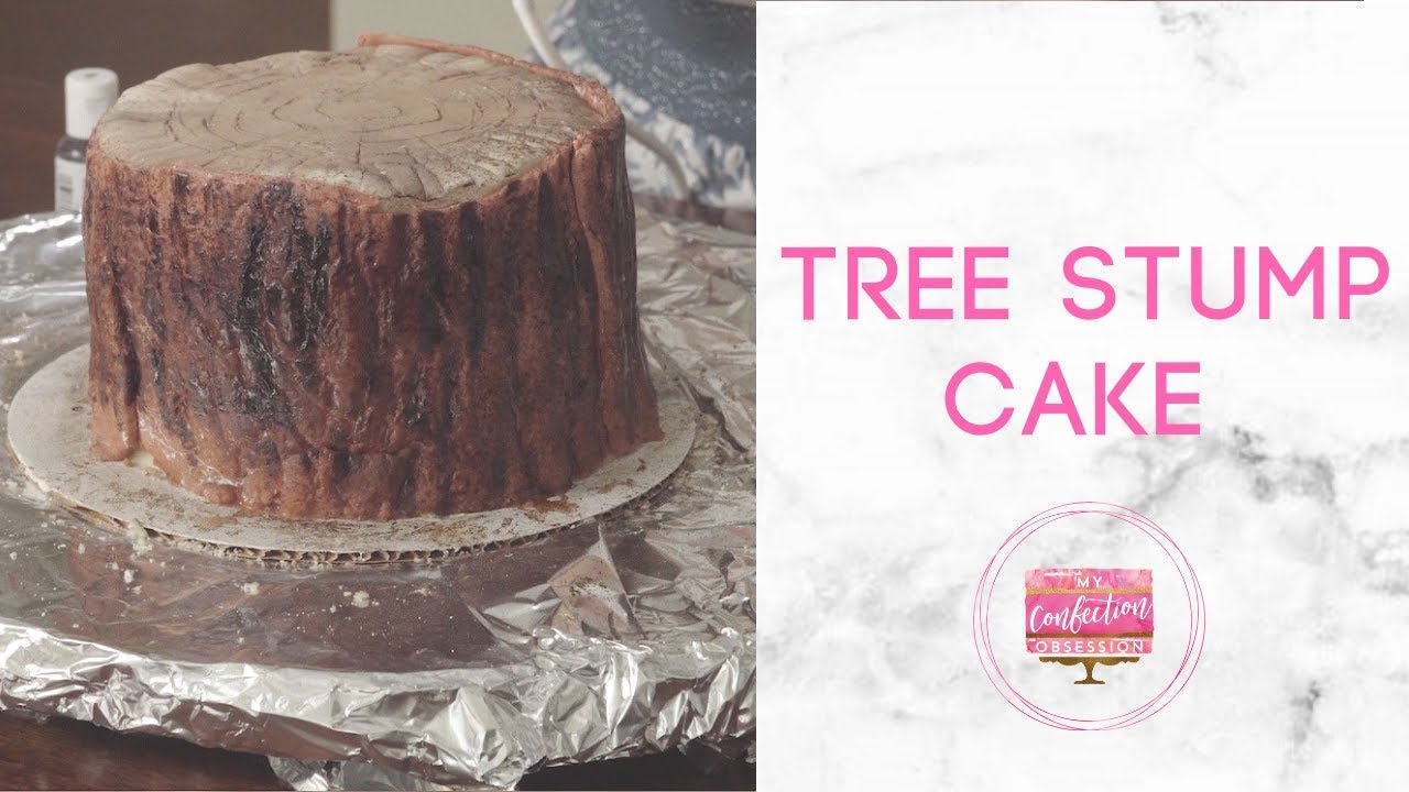 How to Make a Tree Stump Cake - YouTube