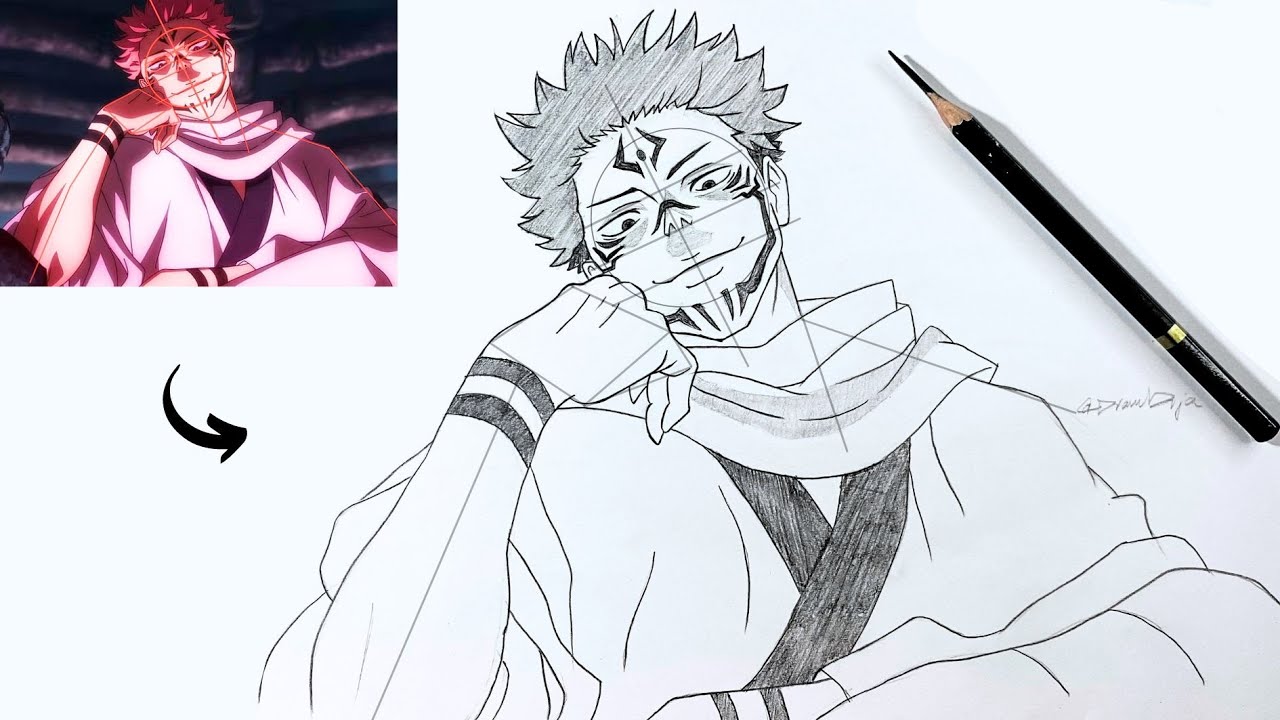 How To Draw Ryomen Sukuna Easy | Step By Step | Jujutsu Kaisen | Easy ...