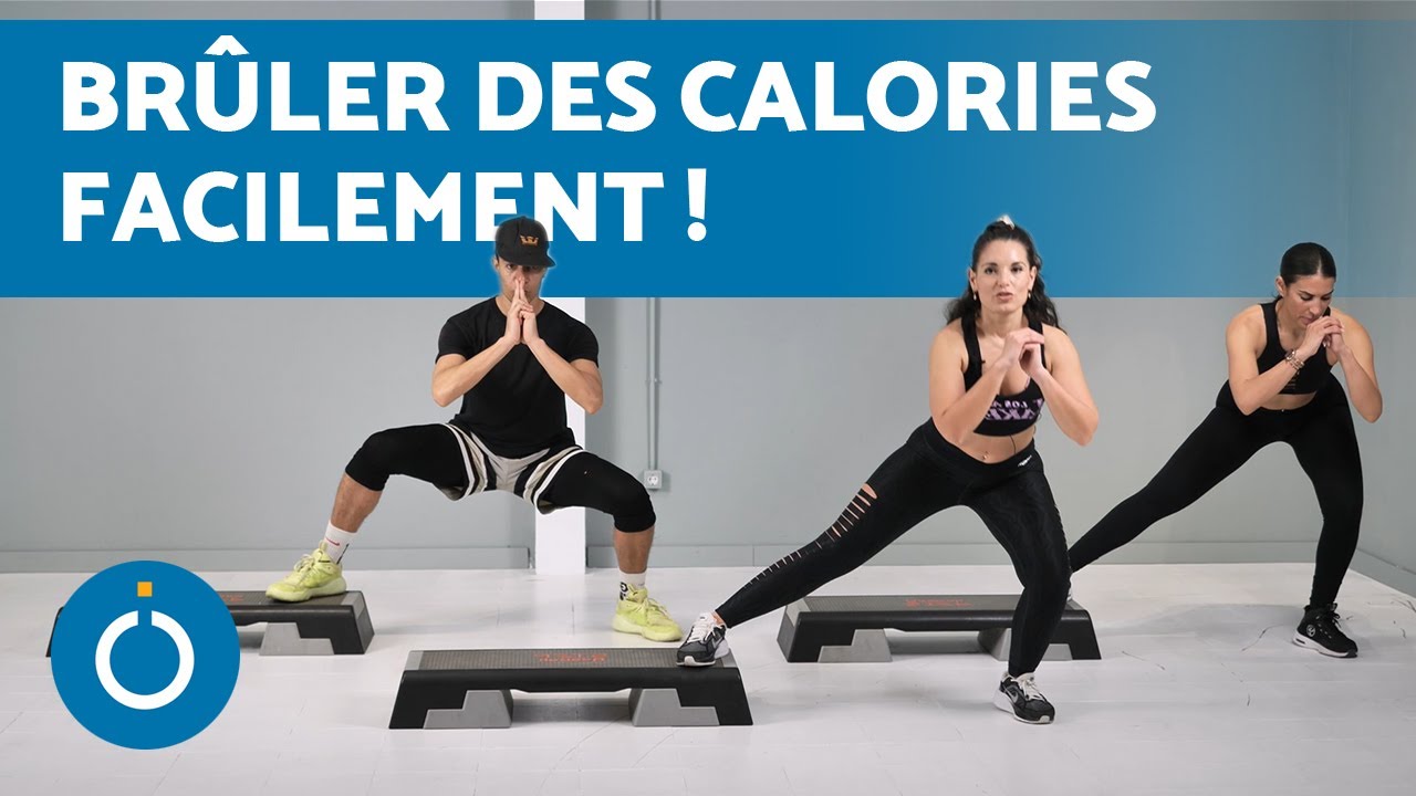 EXERCICES avec STEP 🍑 Exercices pour JAMBES et FESSIERS : BRÛLE GRAISSE ...
