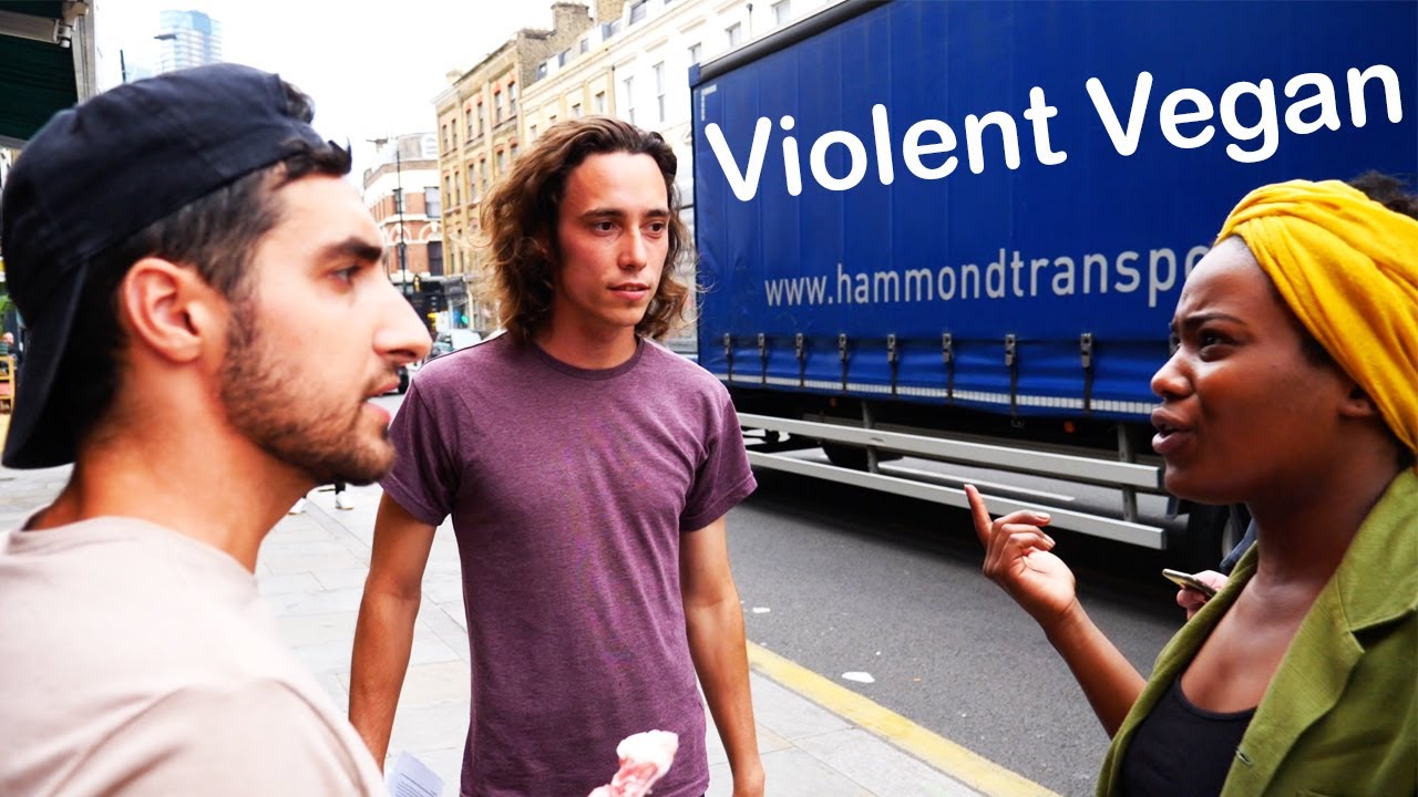 Meat Free Butcher Protest! Coffee Thrown and Spat On by Vegans ...