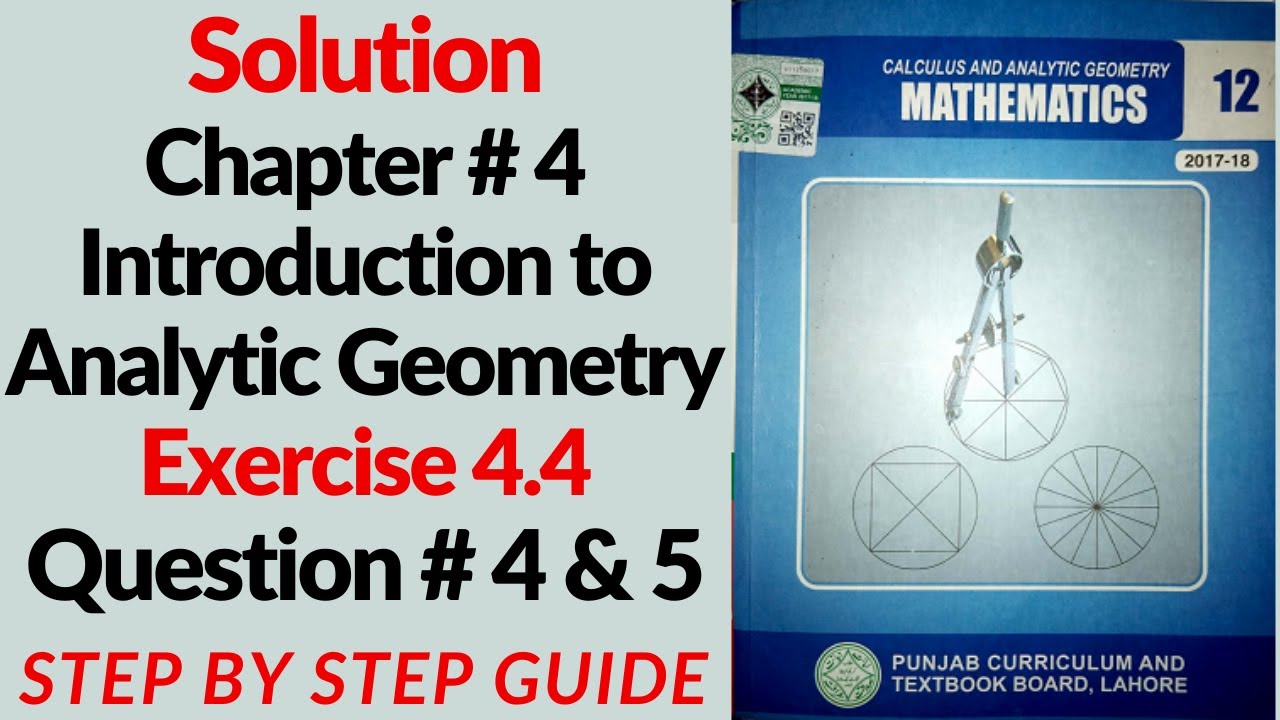 2nd Year Math Solution Chapter#4 Introduction to Analytic geometry Ex#4 ...