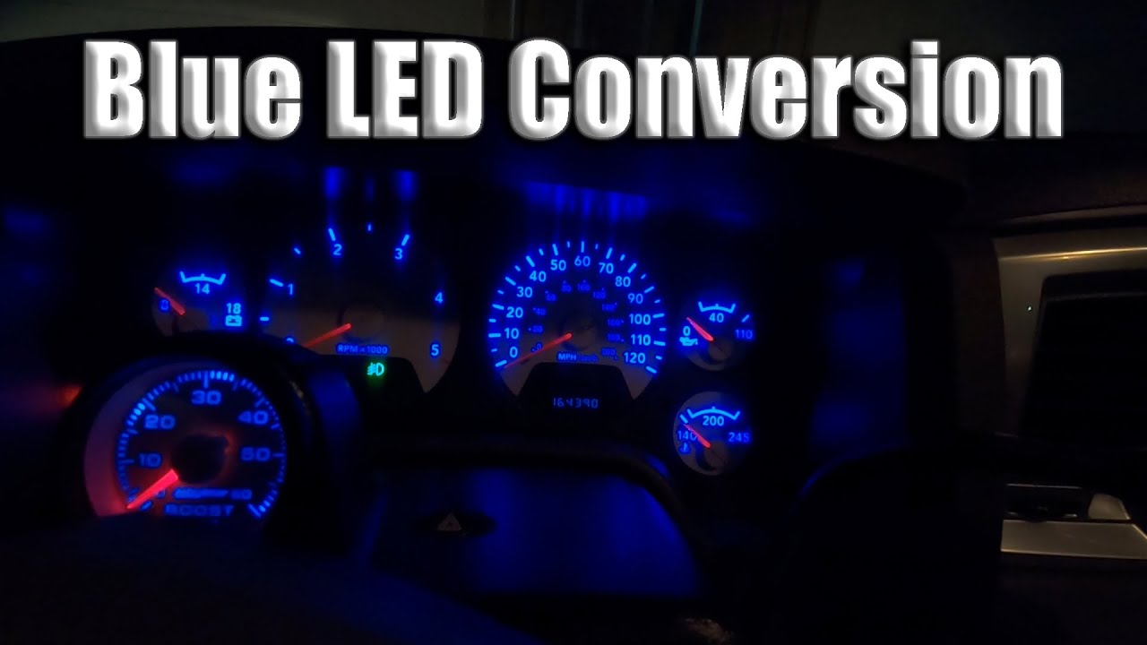 Ram 2500 Blue LED Dash Conversion! - YouTube