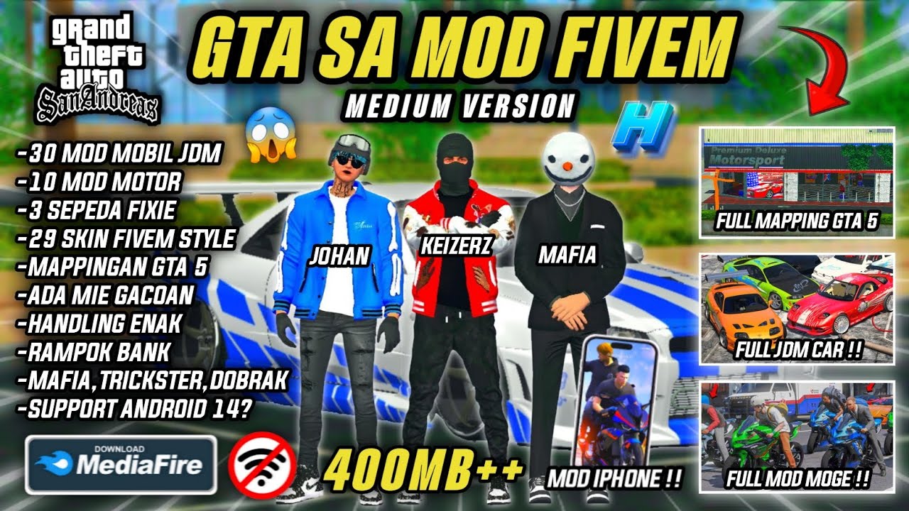 SHARE‼️MODPACK FIVEM MEDIUM V9 FULL MOD SKIN & FULL JDM MIX + MAPPING ...