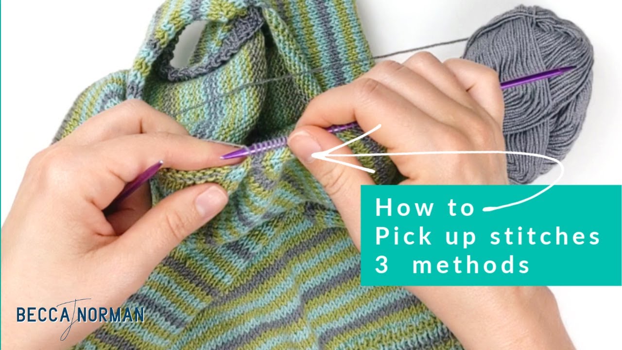 How to pick up and knit stitches - YouTube