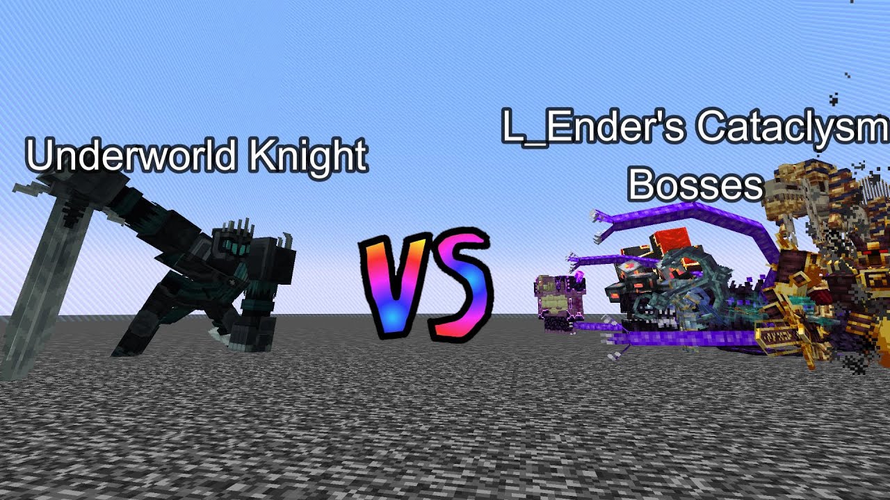 Underworld Knight vs L_Ender's Cataclysm Bosses | Minecraft Mob Battle ...