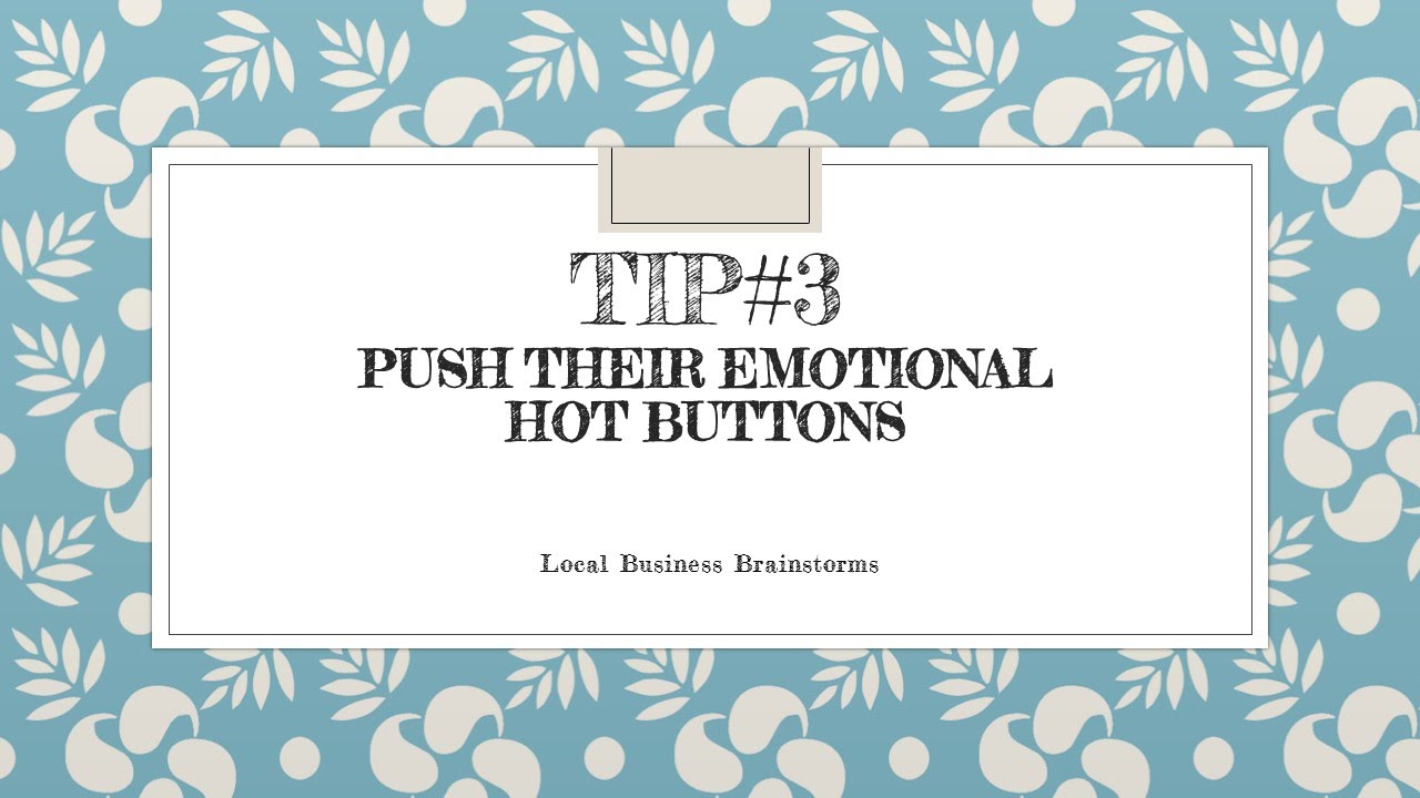 Advertising Tip #3: PUSH THEIR EMOTIONAL HOT BUTTONS - YouTube