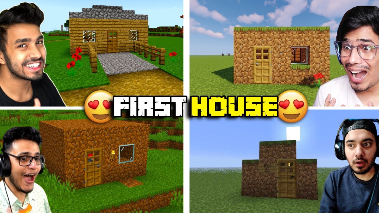 FIRST HOUSE OF EVERY INDIAN MINECRAFT YOUTUBER 😍 - YouTube