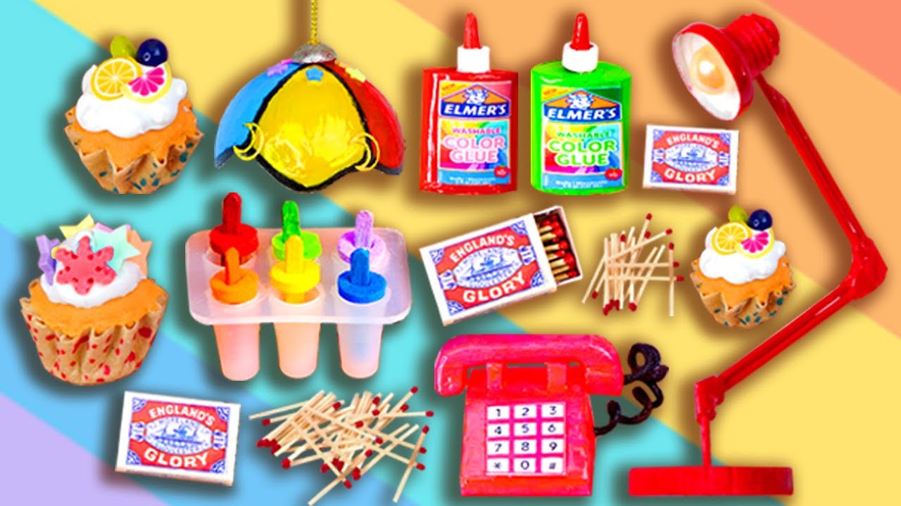 25+ DIY MINIATURE FOODS AND CRAFTS FOR DOLLHOUSE BARBIE - YouTube