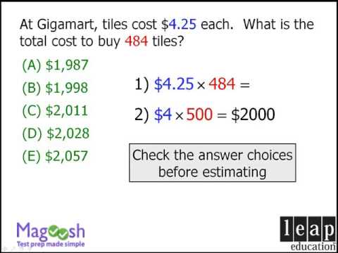 GMAT Math Tips: When to Estimate - YouTube