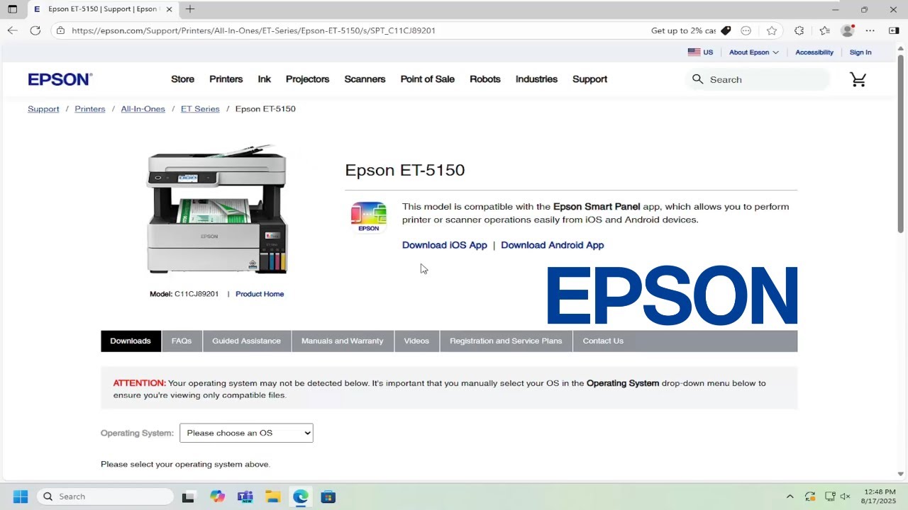 How To Install and Setup Epson EcoTank ET-5150 Printer [Guide] - YouTube