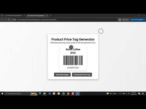 Product Price Tag Generator Using HTML, CSS and JavaScript with Source ...