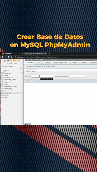 Crear Base de Datos en MySQL PhpMyAdmin - YouTube