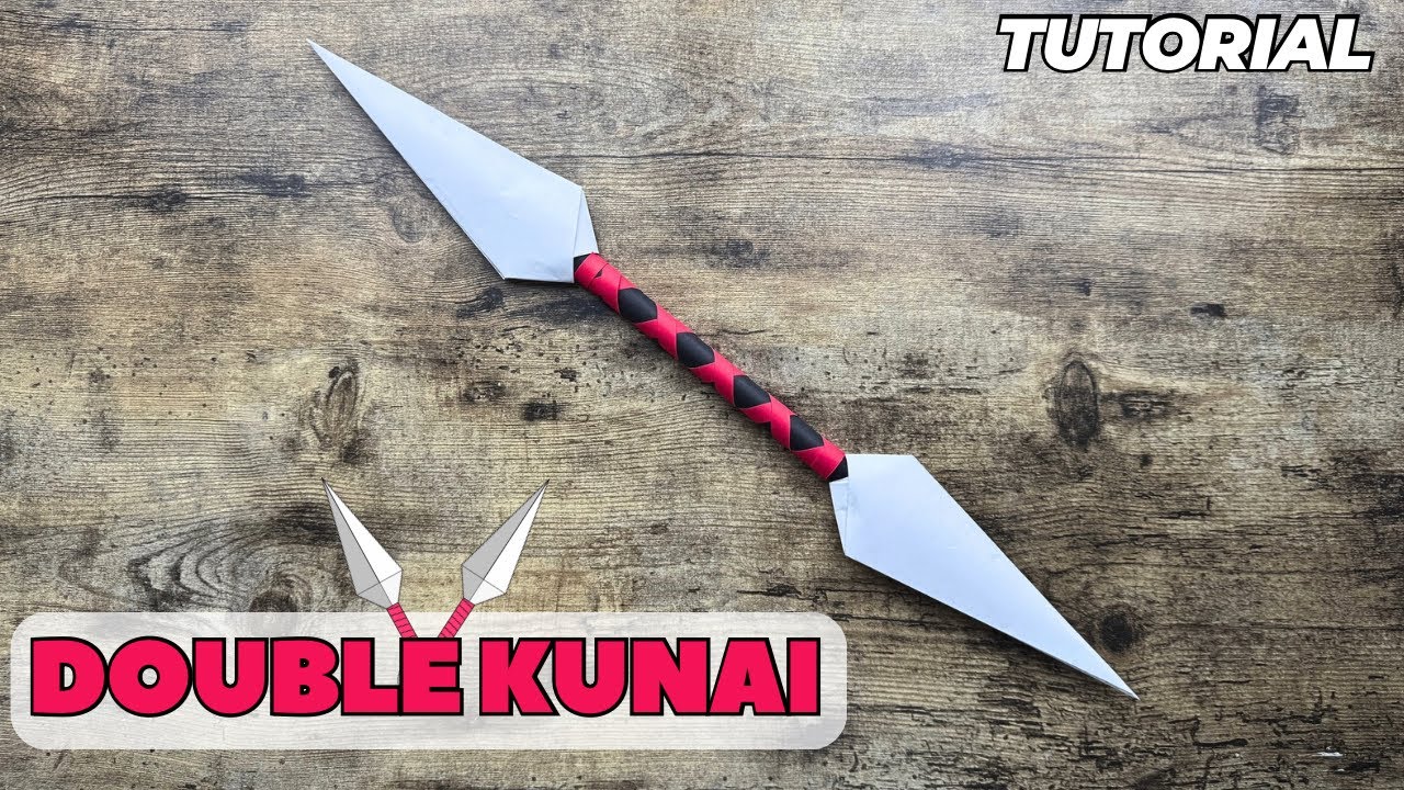 ORIGAMI DOUBLE KUNAI EASY TUTORIAL HOW TO MAKE NINJA WEAPON KUNAI origami-double-kunai-easy-tutorial-how-to-make-ninja-weapon-kunai