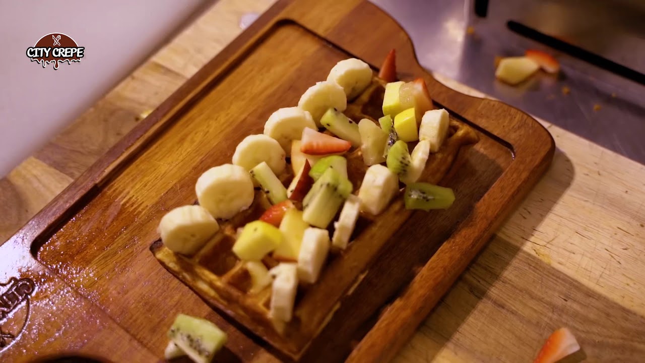 وافل فواكه بالشوكولاته البلجيكيه - YouTube