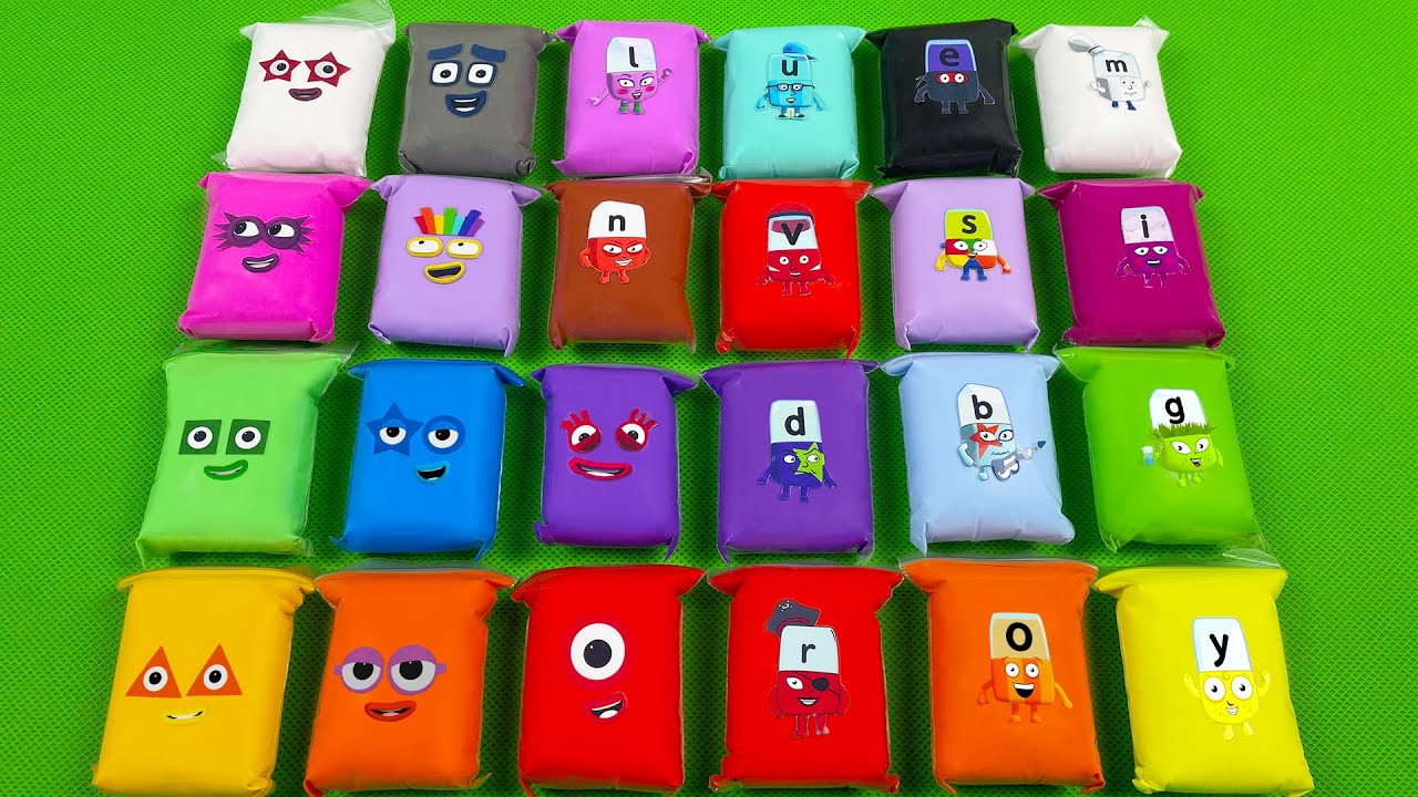 Numberblocks - Looking For Alphablocks SLIME Coloring With Mini Bag ...