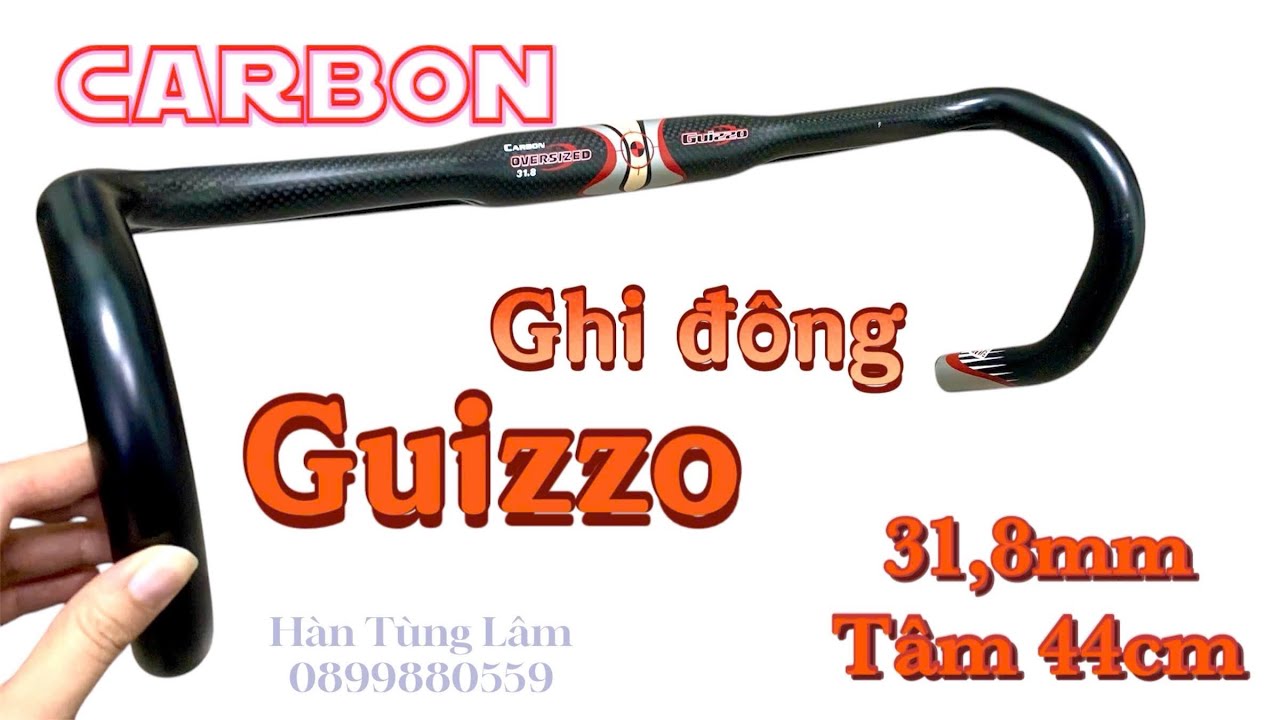Ghi đông road cacbon hiệu Guizzo 44cm , lẻ 880k/cây, mua hàng liên hệ ...