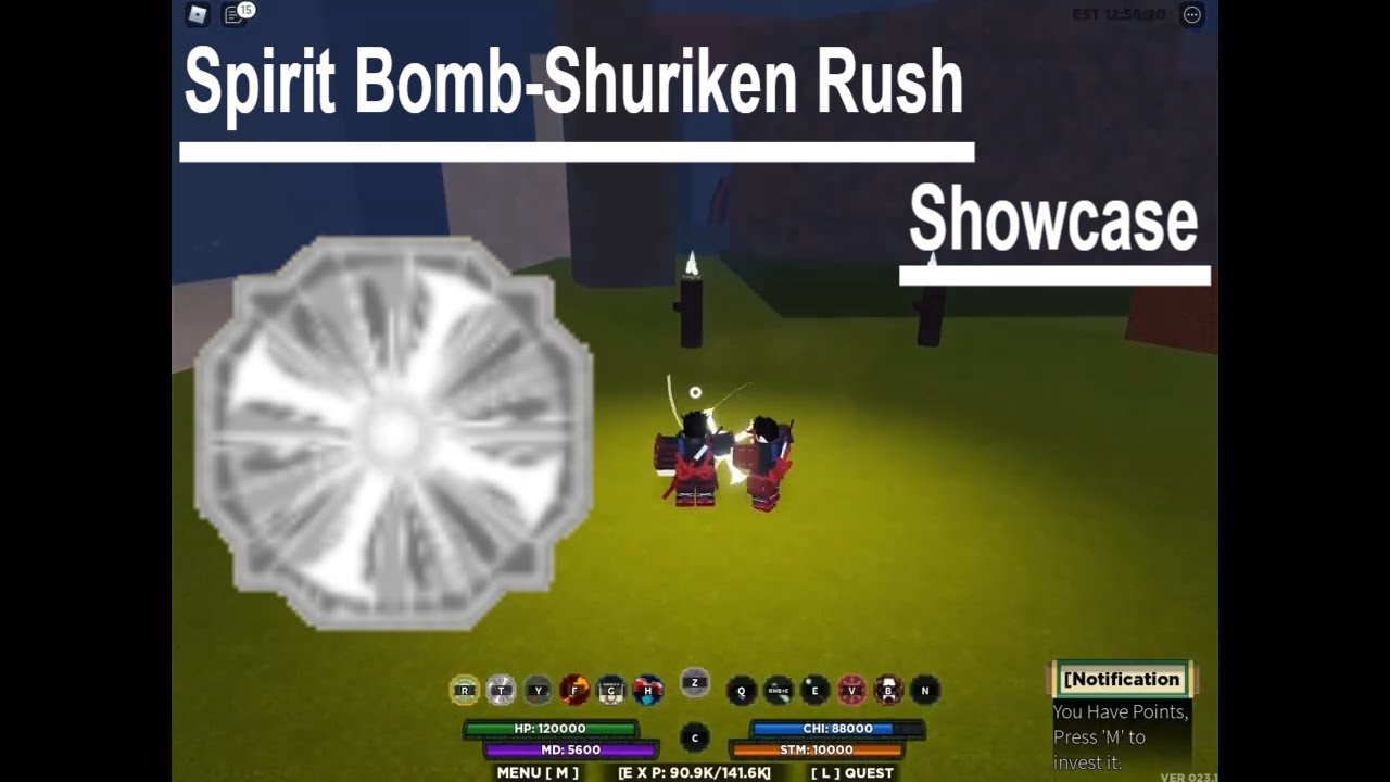 Shindo Life "Spirit Bomb Shuriken Rush Location+Showcase" - YouTube