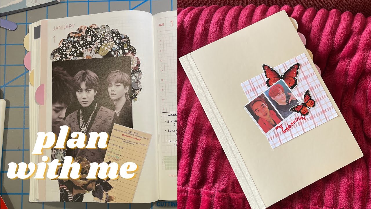kpop plan with me in my hobonichi cousin - YouTube