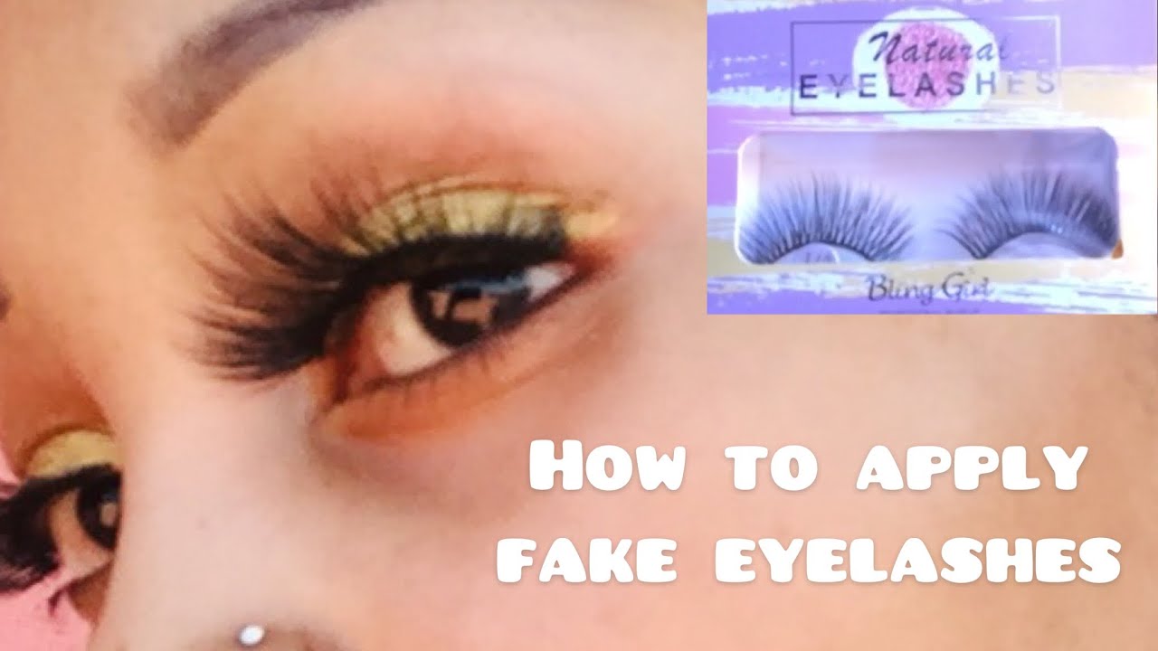 How To: Apply False Eyelashes | For Begginers - YouTube