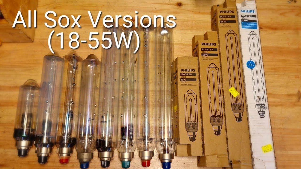 All Of The SOX (LPS) Bulbs That Were Made By Philips Pt. 1 - YouTube