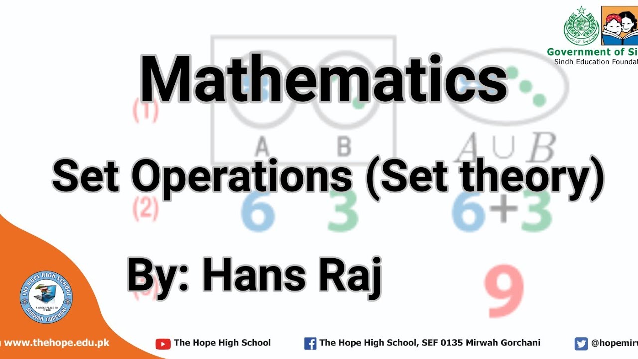 Operations on Set - YouTube