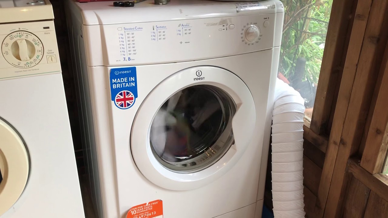 Indesit IDV75 Vented tumble dryer quick demo. - YouTube