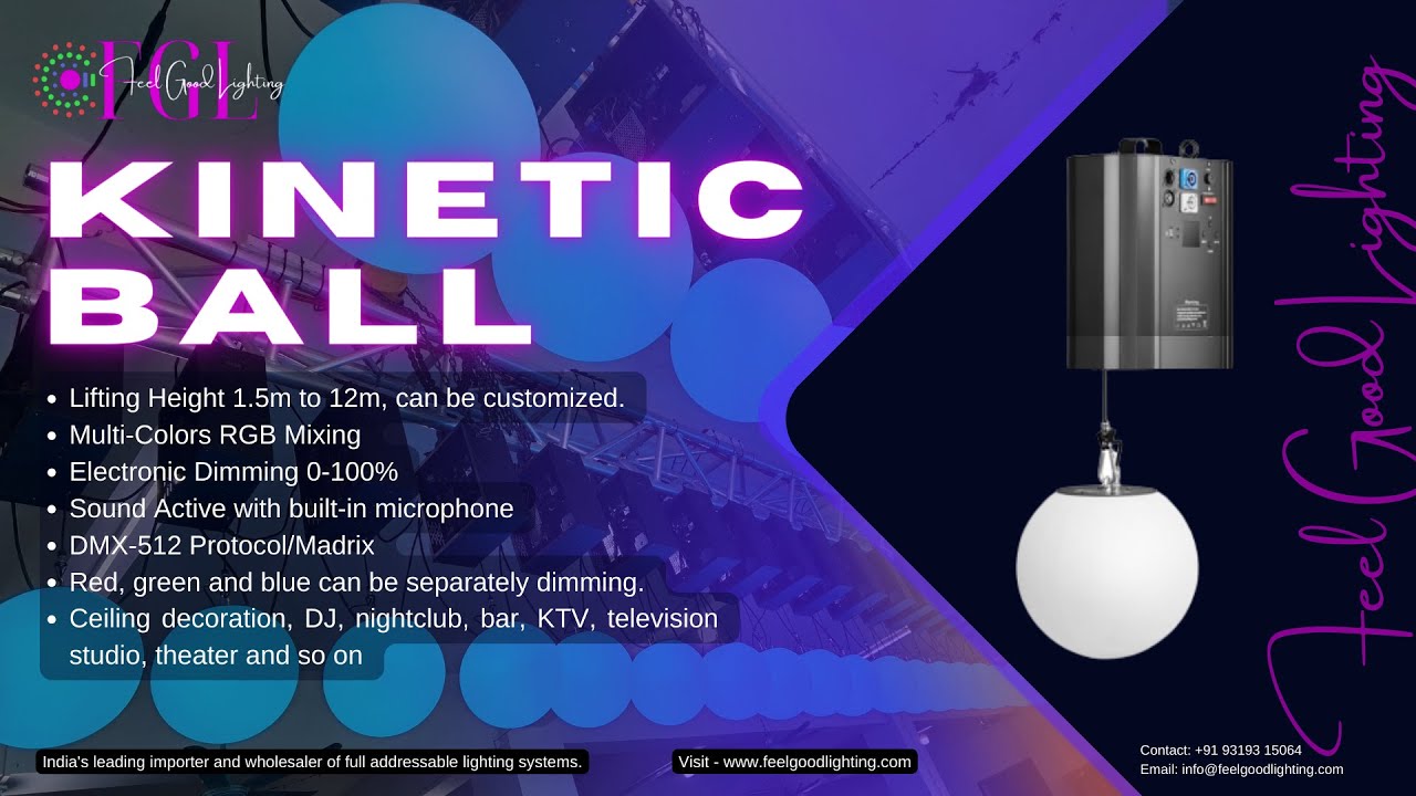 Cutting-edge LED kinetic systems | kinetic ball lighting | DMX winches ...