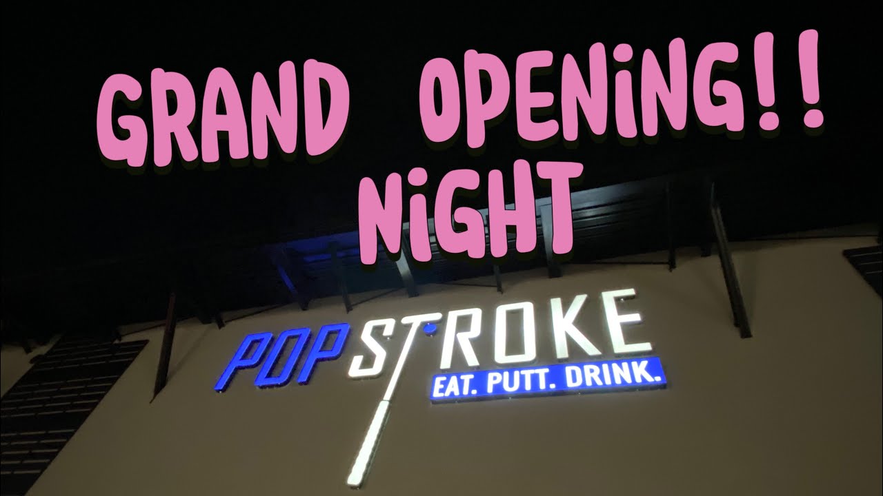 GRAND OPENING night Tiger Woods Popstroke mini golf Las Vegas! food ...