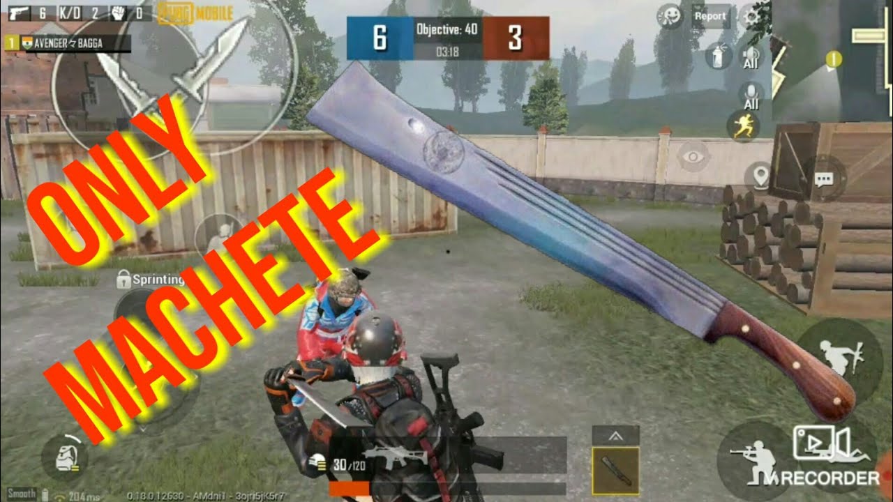 ONLY MACHETE CHALLENGE IN PUBG MOBILE..||😍😘 - YouTube
