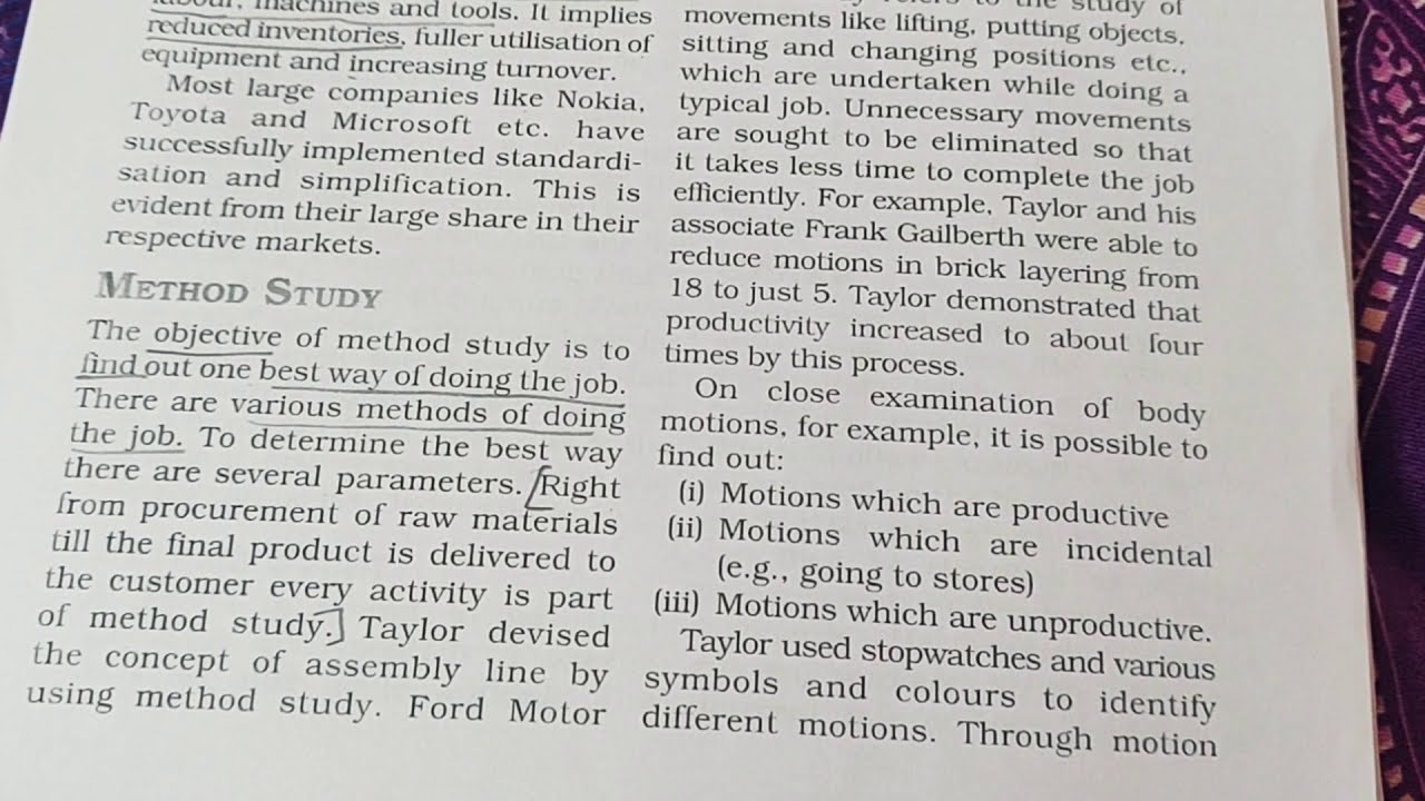 method study || ncert || techniques of scientific management || class ...