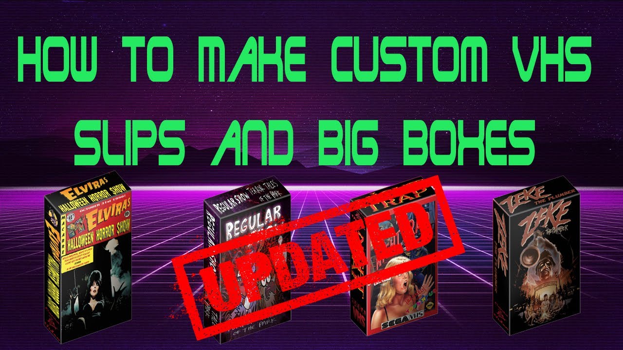 Update 2023 - How to Print Custom VHS Slips and Big Boxes - YouTube