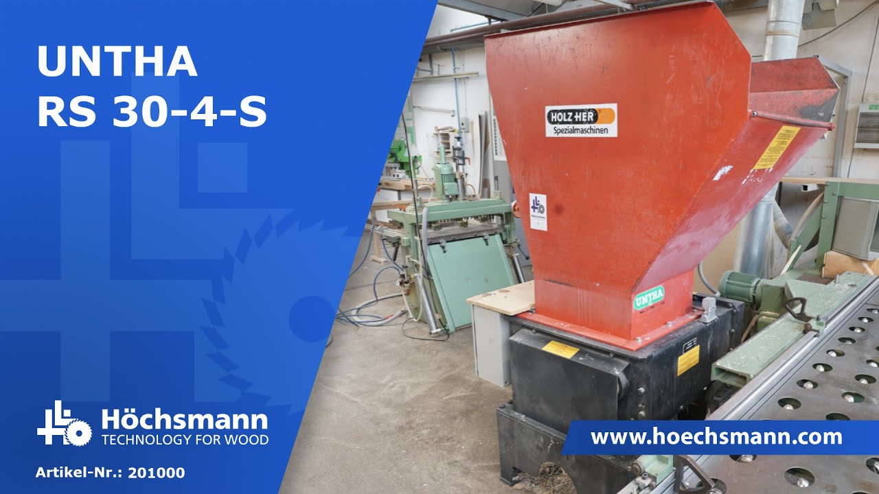 UNTHA RS 30-4-S (Höchsmann Klipphausen) - YouTube