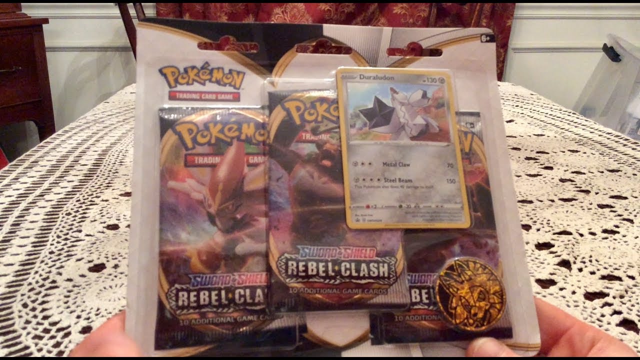 Opening a Duraludon Promo Rebel Clash 3 Pack Blister - YouTube