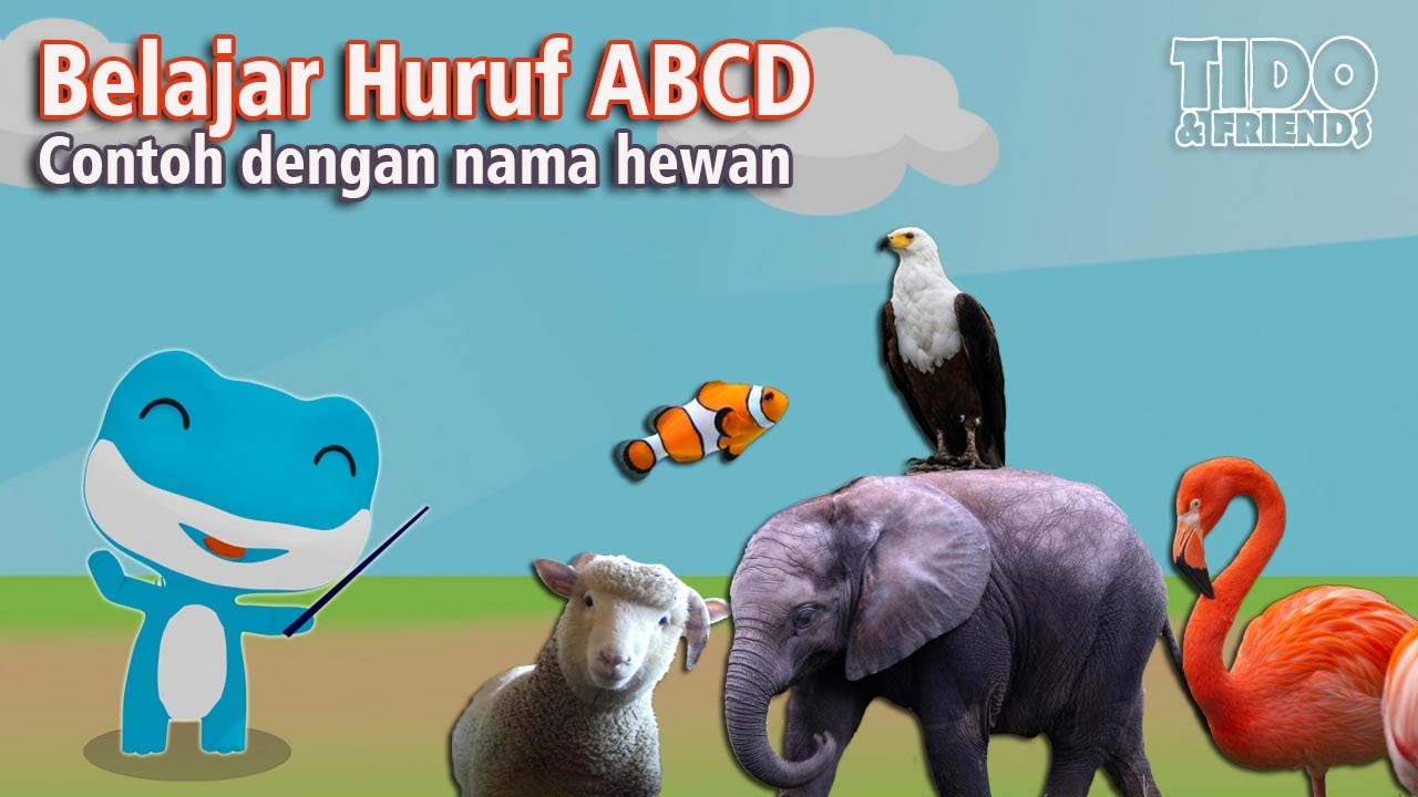 Belajar Huruf ABCD Contoh dengan nama hewan Tido and Friends - YouTube