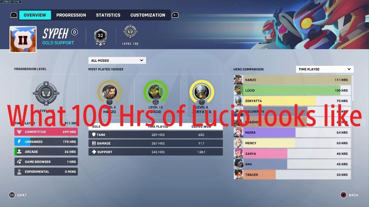 Overwatch 2: What 100 Hours of console lucio looks like - YouTube