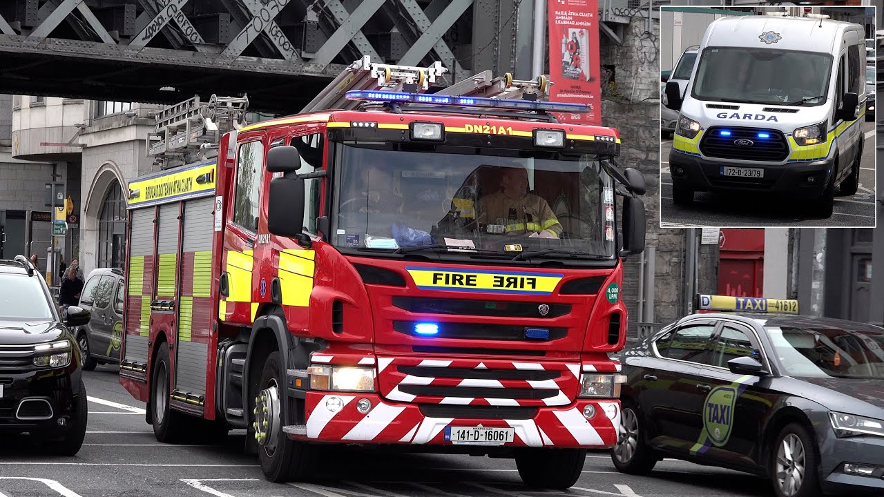 A range of emergency vehicles in Dublin - YouTube