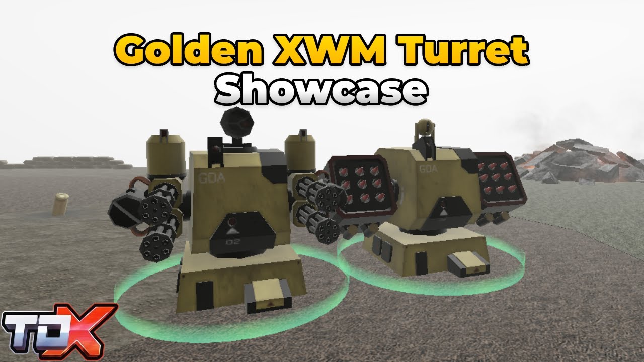 TDX Golden XWM Turret Showcase (Stats) - Tower Defense X Roblox - YouTube