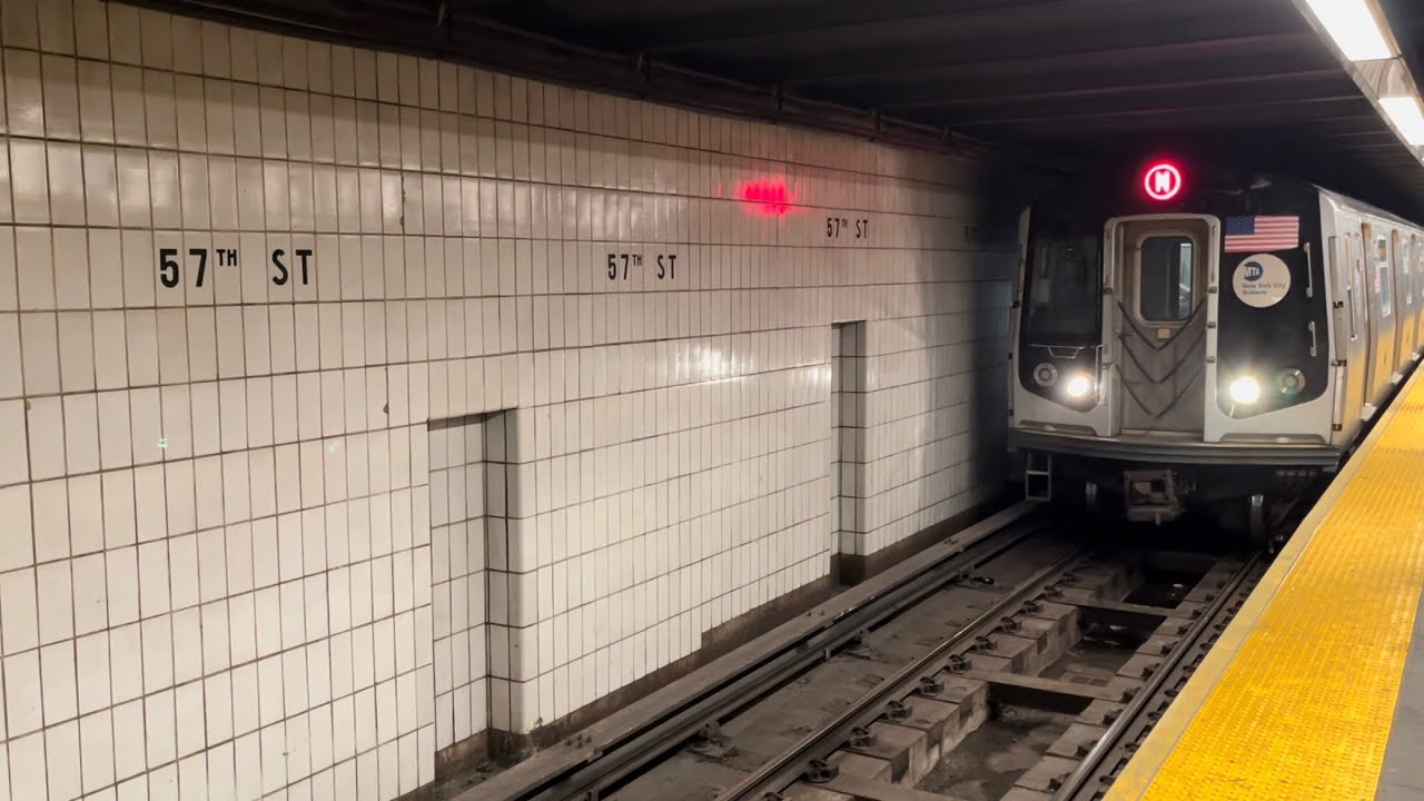 MTA Special: Alstom R160A Rerouted (M) Trains Tripled At 57th Street ...