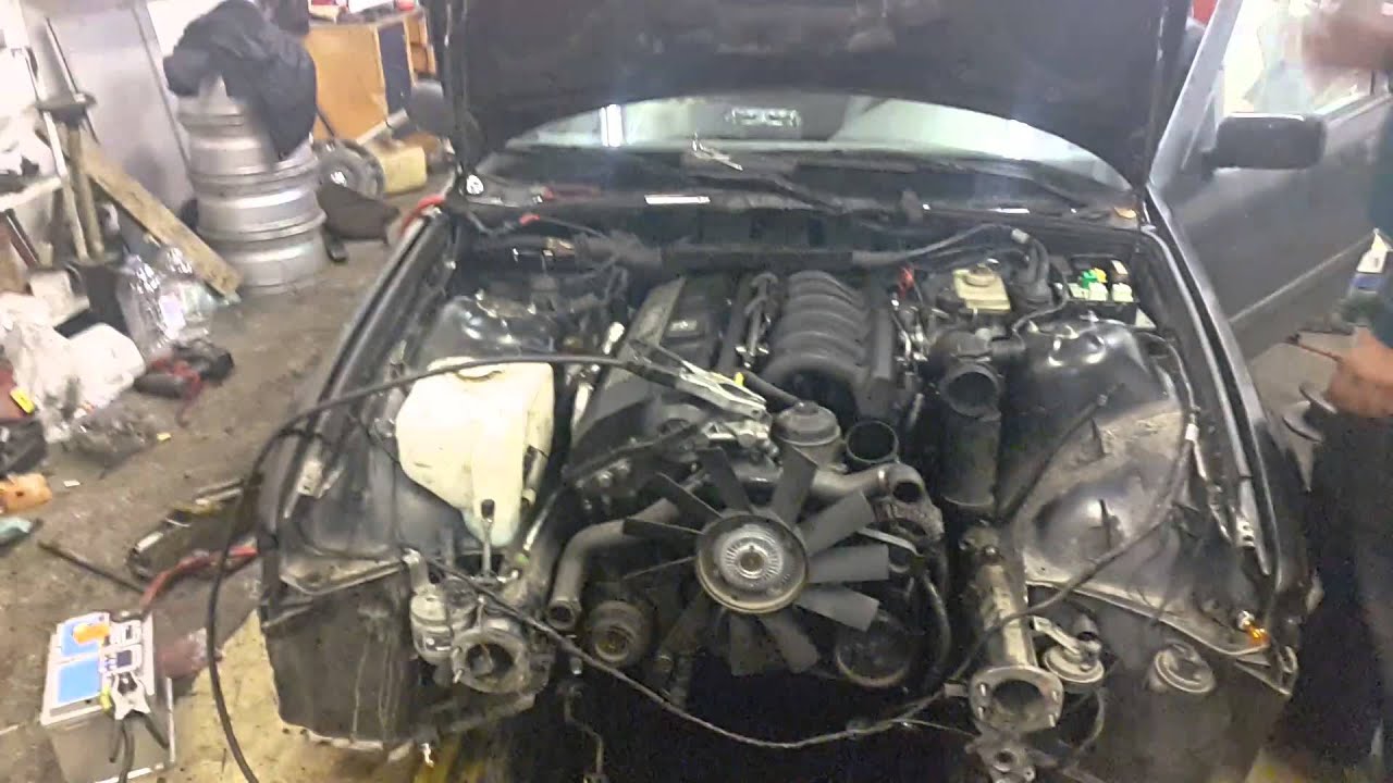 318ti M52B28 swap first start - YouTube